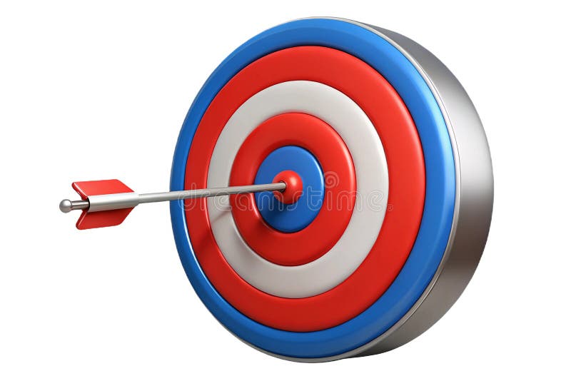 Archery Target with Arrow for Perfect Aim Stock Illustration ...