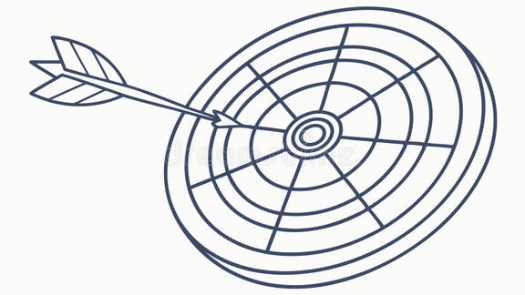 Archery Target with Arrow Vector Illustration, Precision Goal Setting ...