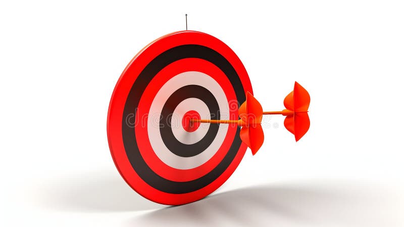 Archery Target and Arrows a Clean and Minimalist Stock Illustration ...