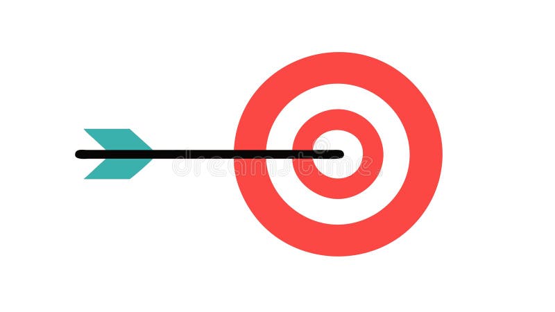 Archery Target Bullseye Icon, Goal Success Aim Vector, Vector Design ...