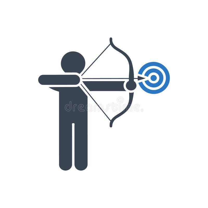 Archery Target icon stock vector. Illustration of sport - 375316381