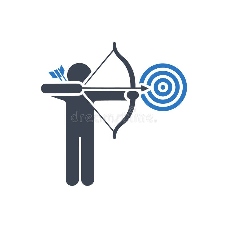Archery target icon stock vector. Illustration of icon - 375316478