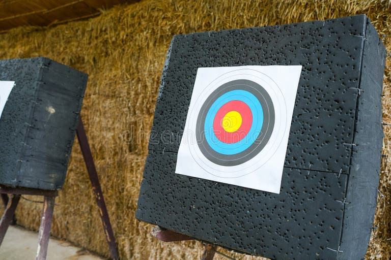 Archery Target, Outdoor Skill Practice Stock Photo - Image of winning ...