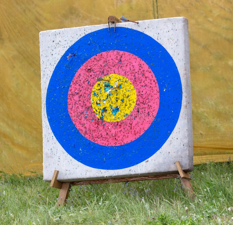 Archery target in the park stock photo. Image of archery - 324140180