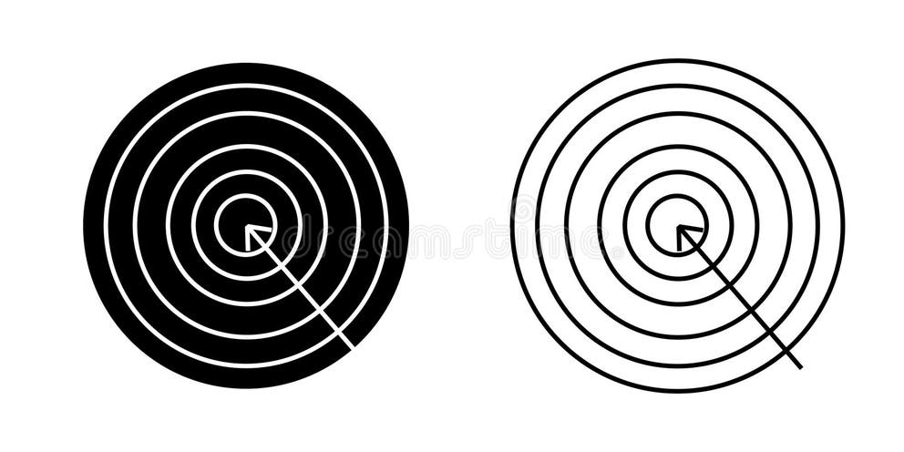 Black Archery Target Stock Illustrations – 7,830 Black Archery Target ...