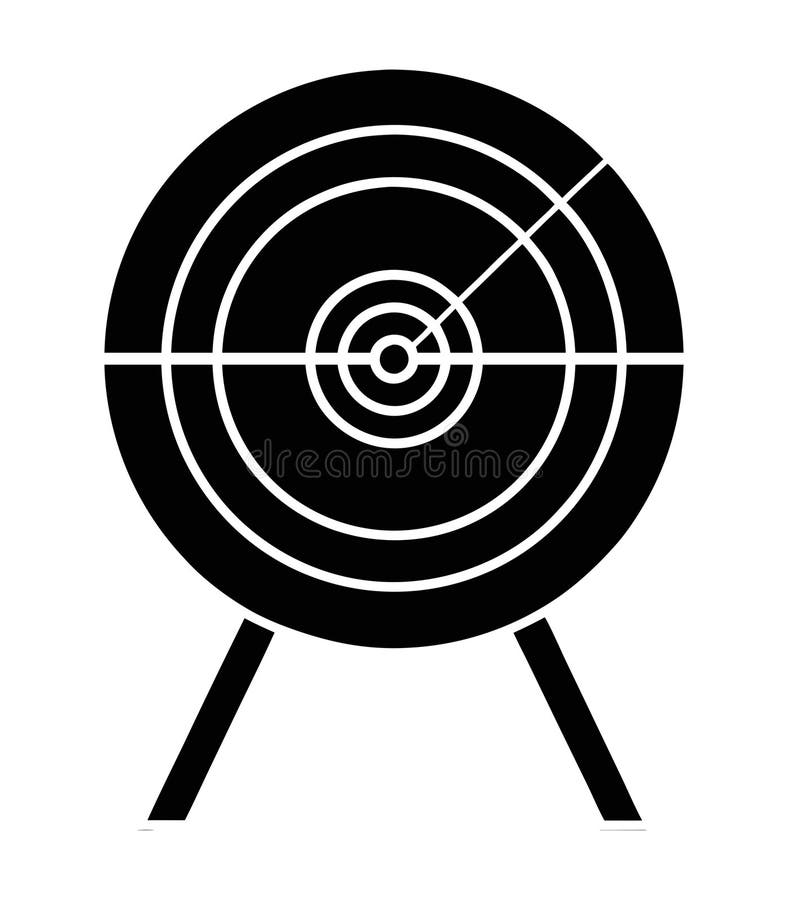 Archery Target Silhouette, Archery Arrow Vector, Archery Target Icon ...