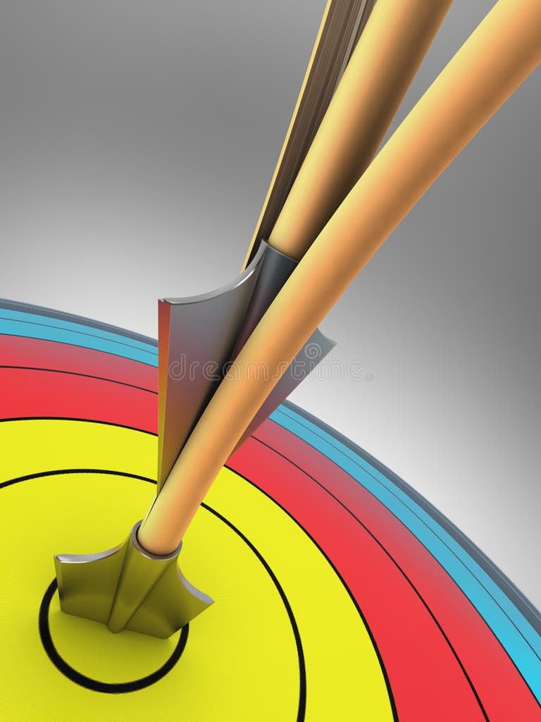 Archery Target Two Arrows Stock Illustrations – 75 Archery Target Two ...