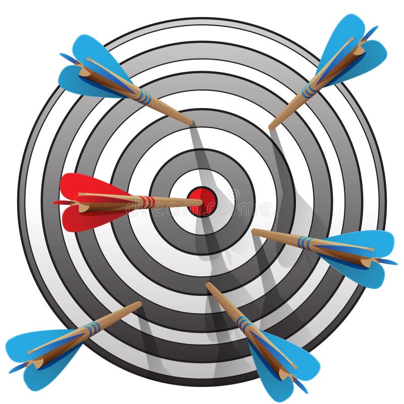 Archery Target Vector Illustration. Stock Vector - Illustration of ...