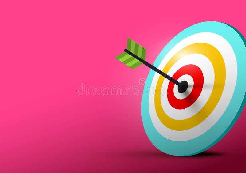 Archery Target Vector Illustration with Empty Space on Side Stock ...