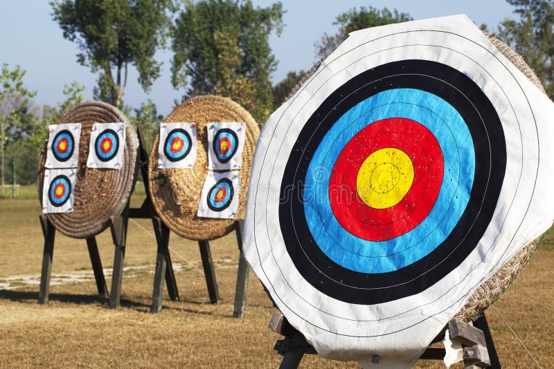 Female Archer Sport Target stock image. Image of field, target - 98053