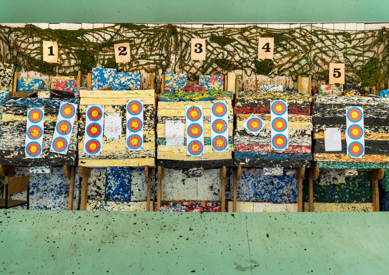 Archery Targets for Training Inside Stock Image - Image of precision ...