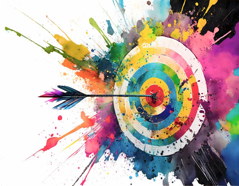 Lively arrow and target stock illustration. Illustration of score ...