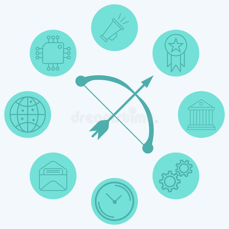 Purpose Vector Icon Sign Symbol Stock Vector - Illustration of focus ...