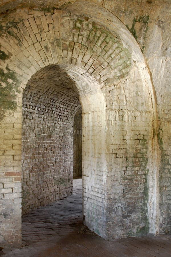 Arches of 1800 Fort Interior Stock Photo - Image of 1800, military ...