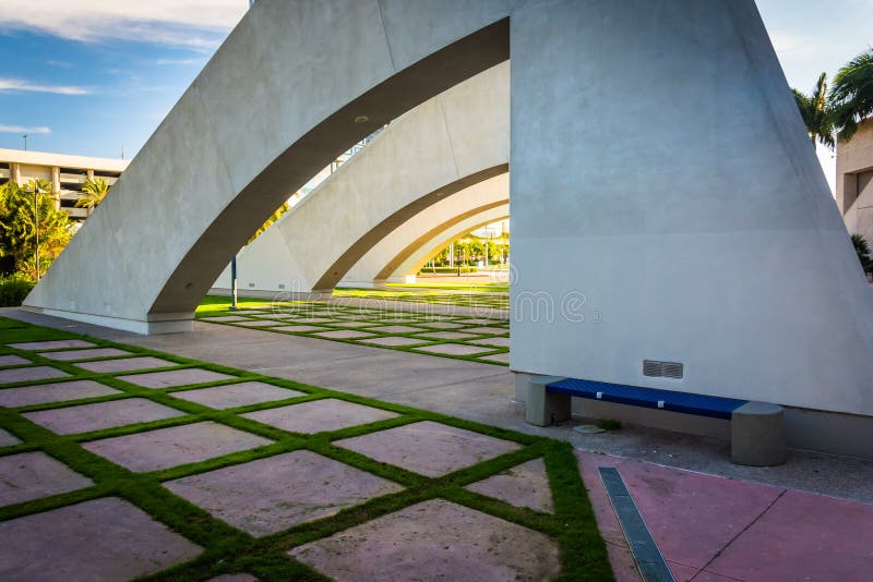 Arches at the Convention Center, in San Diego, California. Stock Photo ...