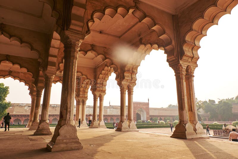 Arches of Diwan I am of Agra Fort, Agra, India, 01.12.2019 Editorial ...