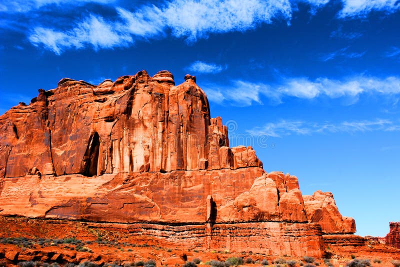 Arches National Park Moab Utah Rock Bluffs Stock Photo - Image of ...