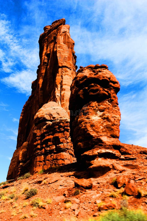 Arches National Park Moab Utah Rock Bluffs Stock Image - Image of ...