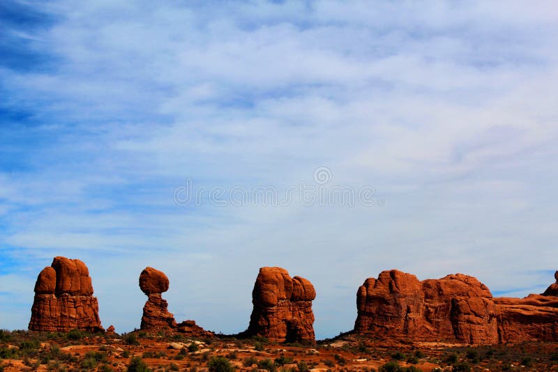 Arches National Park Moab Utah Rock Bluffs Stock Image - Image of ...