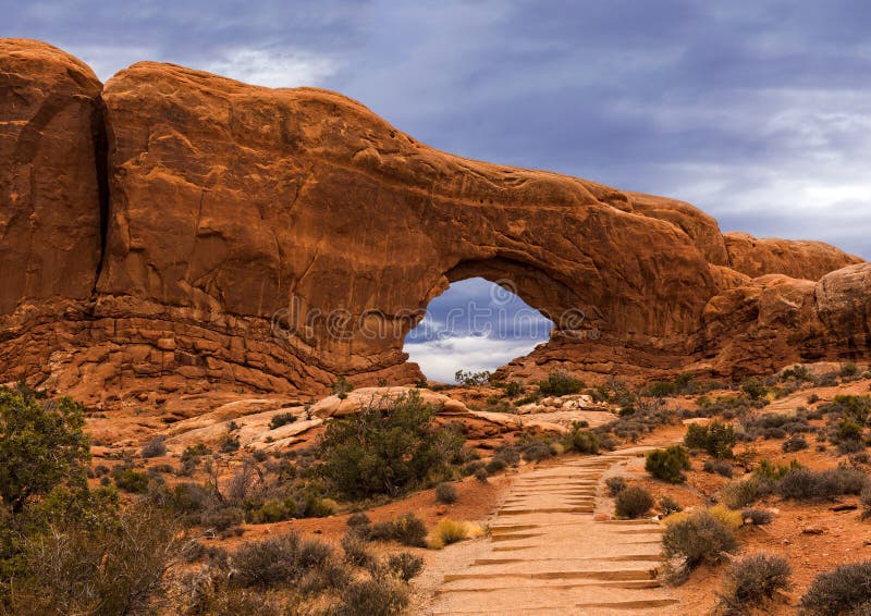 Arches National Park, North Window, Utah Stock Image - Image of place ...