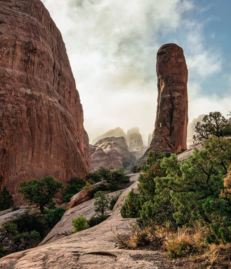 Arches National Park Pathway Moab Stock Photo - Image of formations ...
