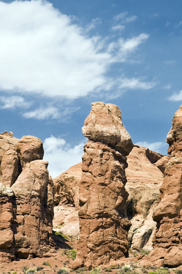 Arches National Park Phallic Formation Stock Image - Image of arid ...