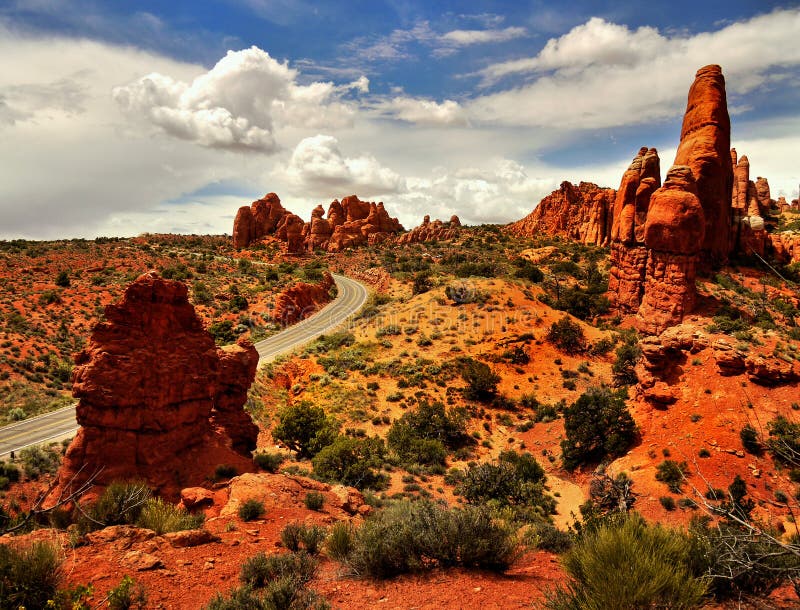 Arches National Park Sunset, Utah Stock Photo - Image of southwest ...