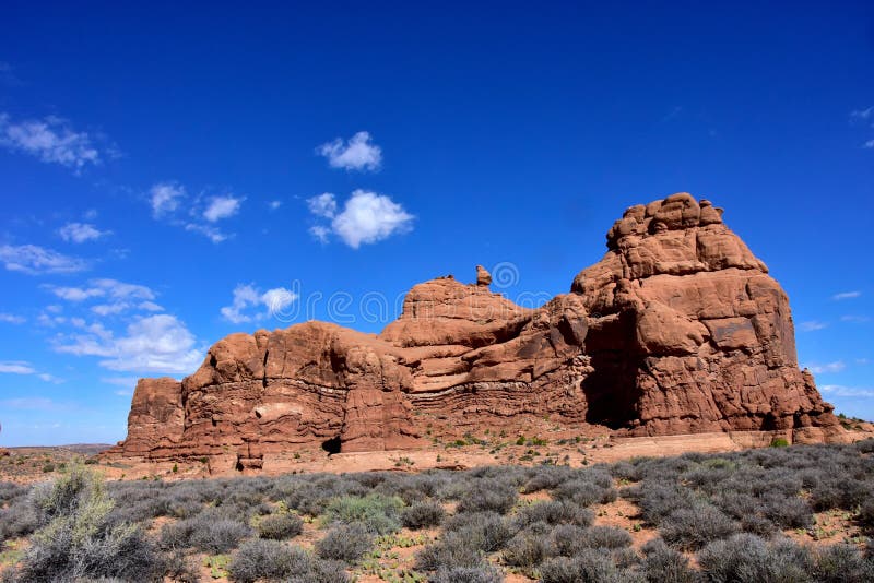 Arches National Park, Utah with a Blue Sky Stock Photo - Image of ...