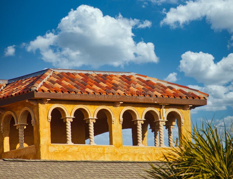 Arches with Tile Roof stock photo. Image of clay, tile - 172678254