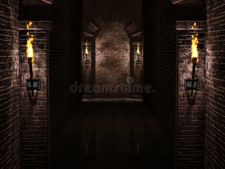 Arches with Torches Background Stock Illustration - Illustration of ...
