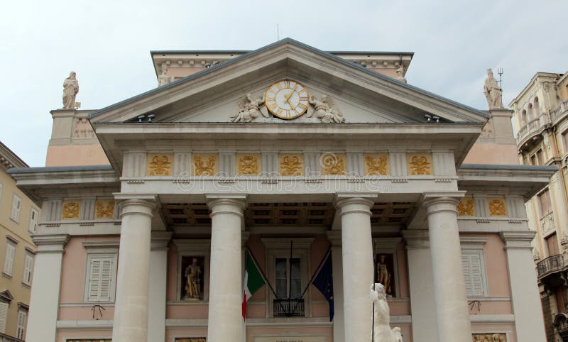 Archicture of Trieste, Italy Editorial Image - Image of center, lamp ...