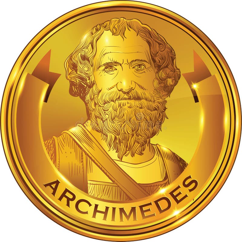 Archimedes Gold Style Portrait, Vector Stock Vector - Illustration of ...