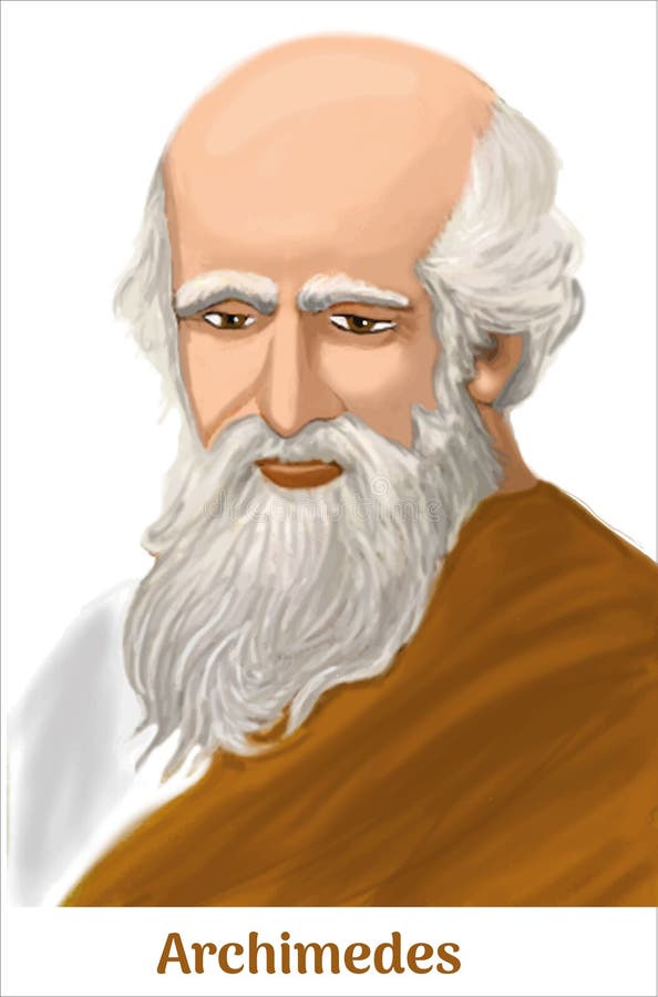 Archimedes Hand Drawing Vector Illustration Stock Vector - Illustration ...