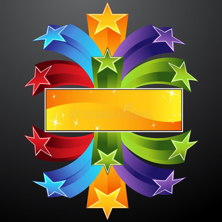 Arching Star Banner stock vector. Illustration of shooting - 16335307