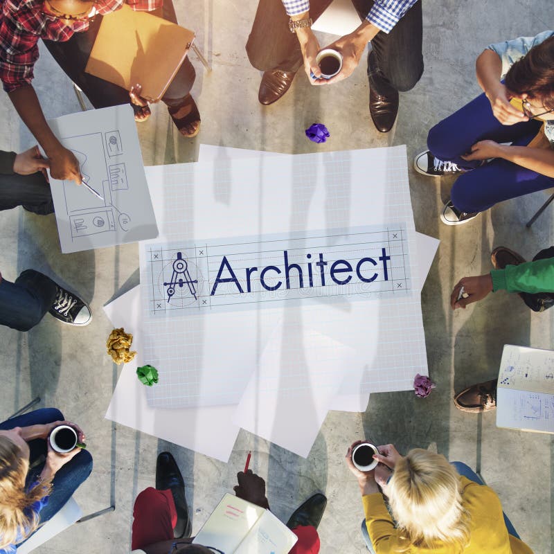 Architect Architecture Compass Construction Concept Stock Image - Image ...