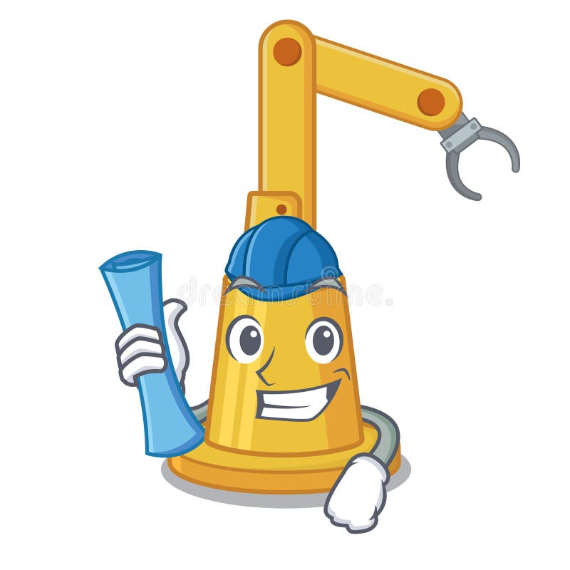 Architect Assembly Automation Machine the Cartoon Shape Stock Vector ...