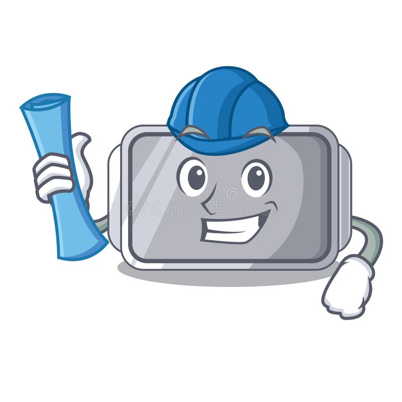 Architect Baking Pan Shape on the Cartoon Stock Vector - Illustration ...