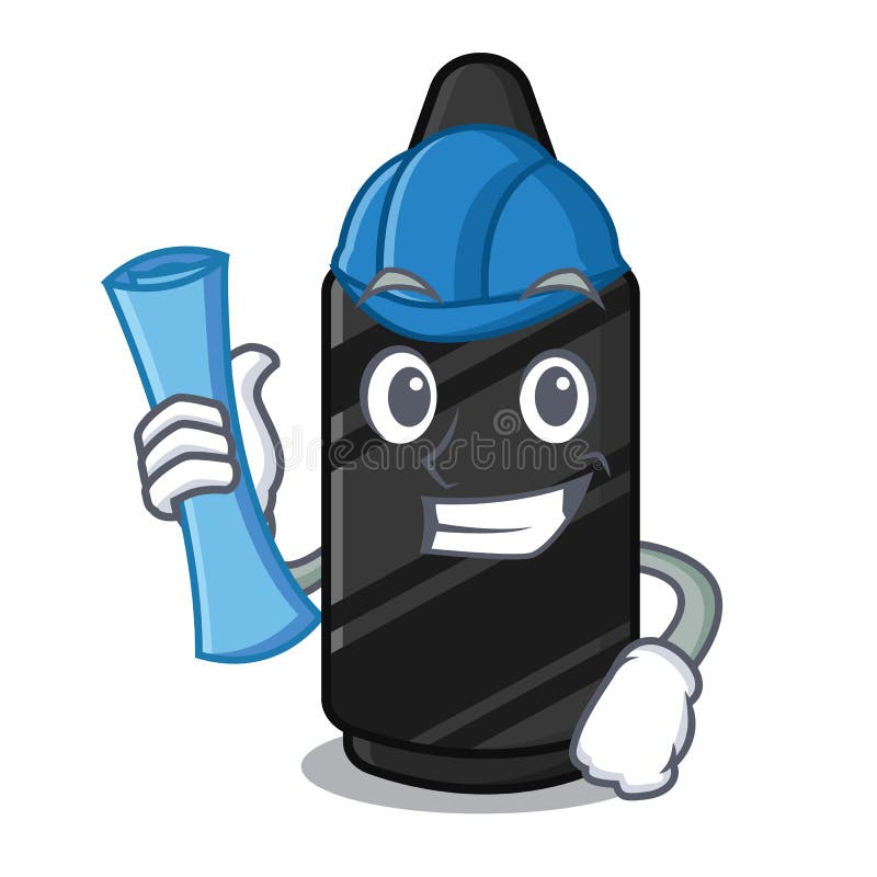 Architect Pencil Isolated with in the Mascot Stock Vector ...