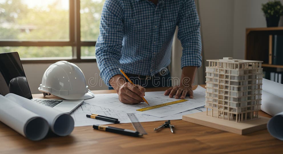 Architect at Work: Blueprint Design, Construction Planning & Building ...