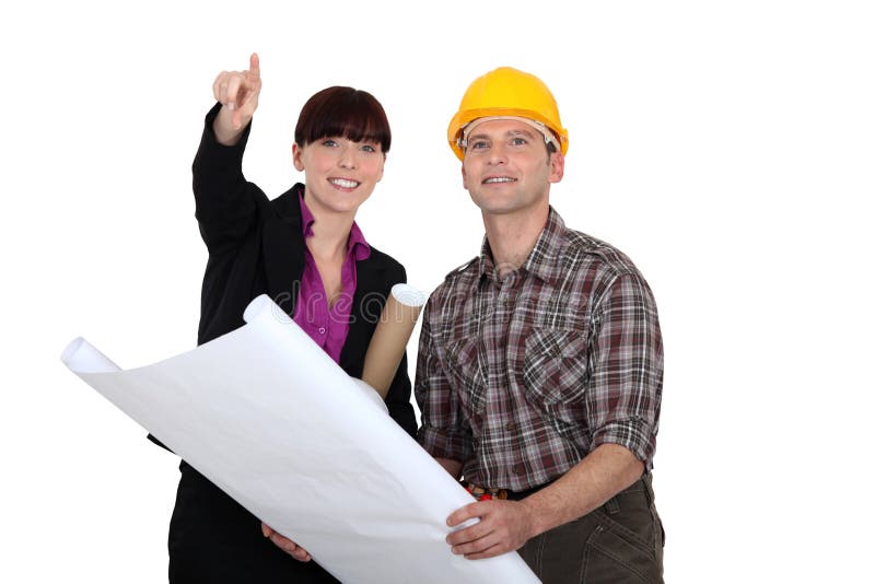 Architect and builder stock photo. Image of occupation - 27806284