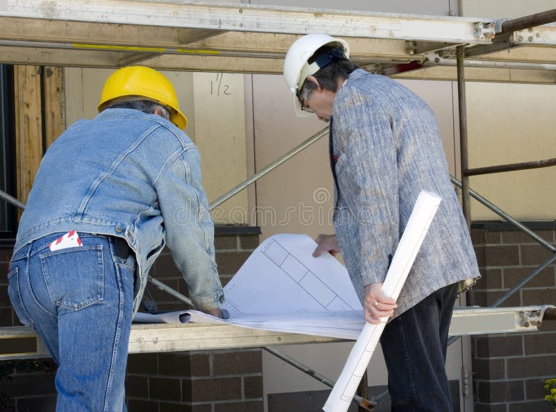 Architect and builder stock photo. Image of architect - 9680144