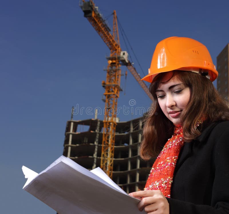 Architect on building area stock image. Image of industry - 17371393