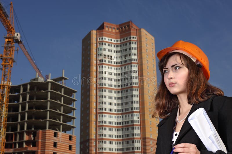 Architect on building area stock image. Image of people - 17371401