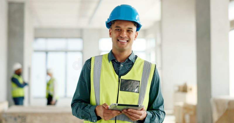 Architect, Building Engineering or Construction Worker with Tablet Real ...
