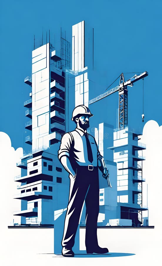 Architect at a Building Site: Abstract Concept Illustration Stock ...