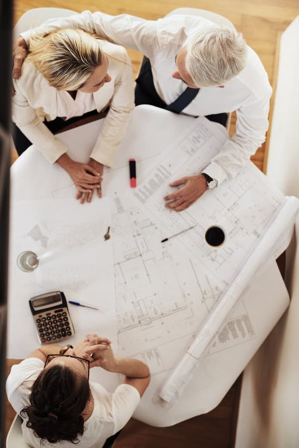 Architect, Business and Meeting with Blueprint, Success and Teamwork of ...
