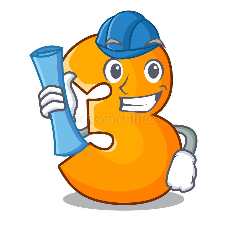 Architect Cartoon Number Three on the Wall Stock Vector - Illustration ...