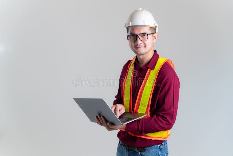 Architect, Civil Engineer with Laptop in a Studio. Architect, Engineer ...