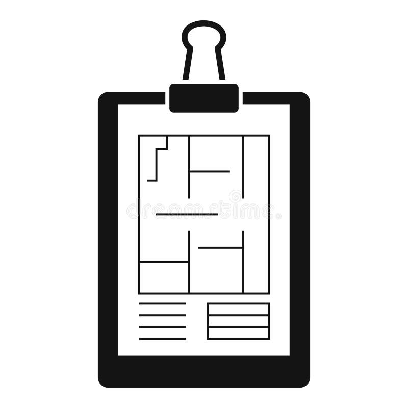 Architect Clipboard Icon, Simple Style Stock Vector - Illustration of ... Architect Clipboard Icon, Simple Style Stock Vector - Illustration of ...