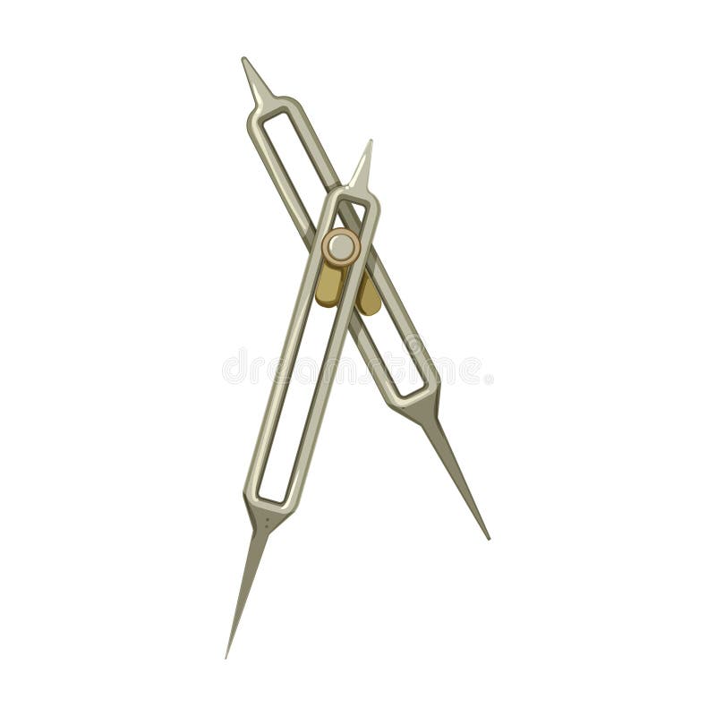 Architect Compass Divider Cartoon Vector Illustration Stock Vector ...